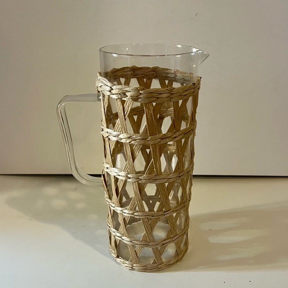 hudson farmhouse | Dining | Hudson Farmhouse Wicker Wrapped Glass ...